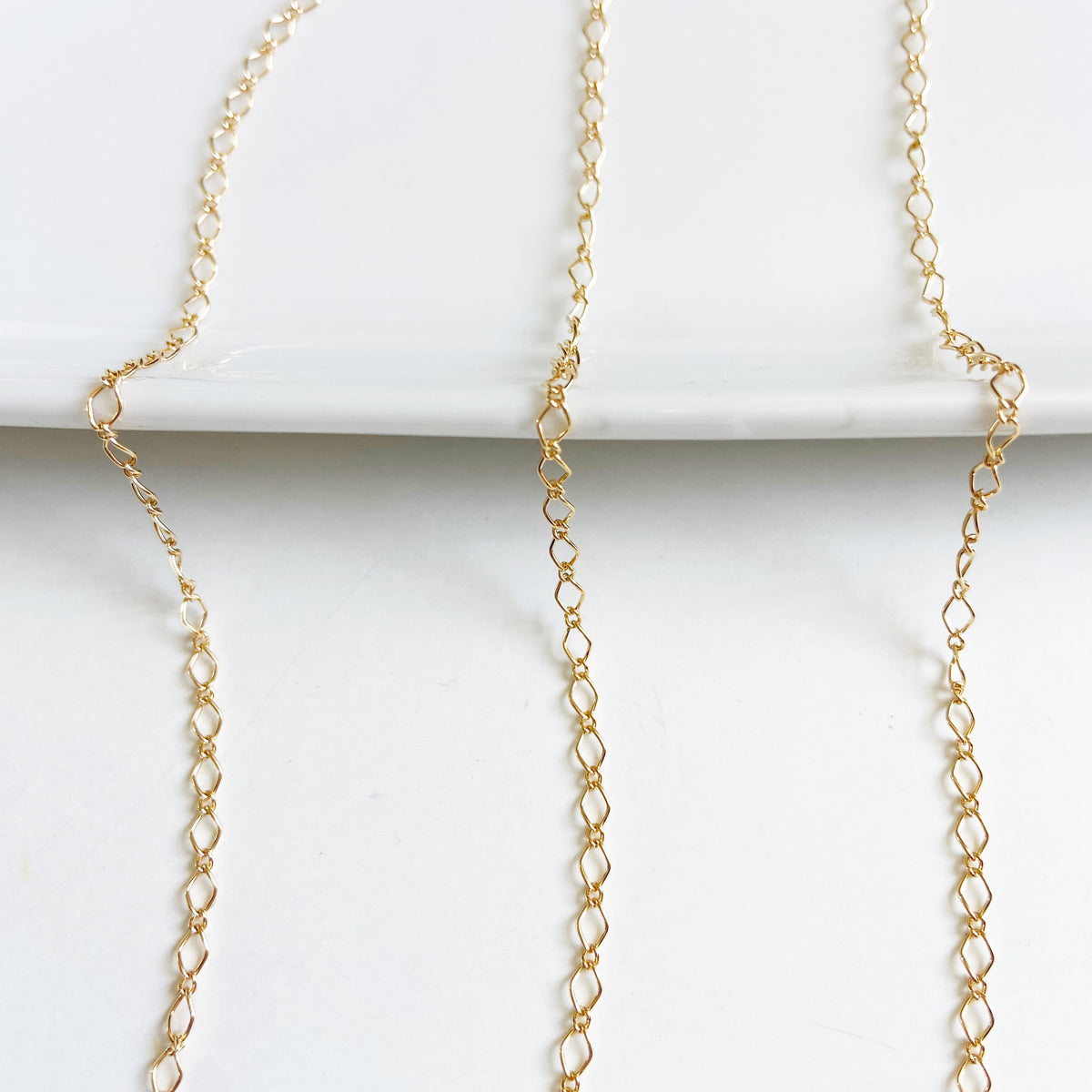 Diamond Long and Short Chain (Gold Filled) – Champagne on a Wednesday
